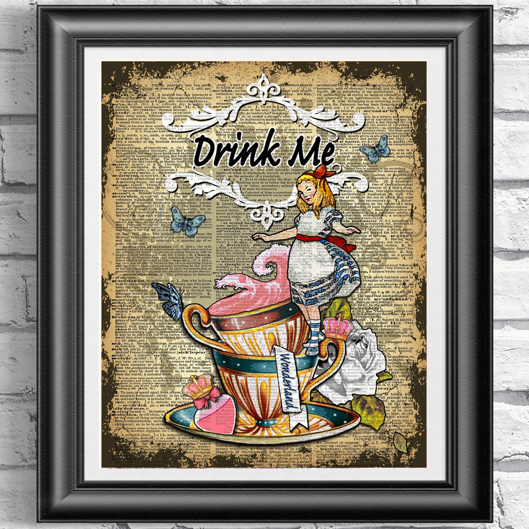 Alice in Wonderland Poster Prints Set of 5 Prints on | Etsy