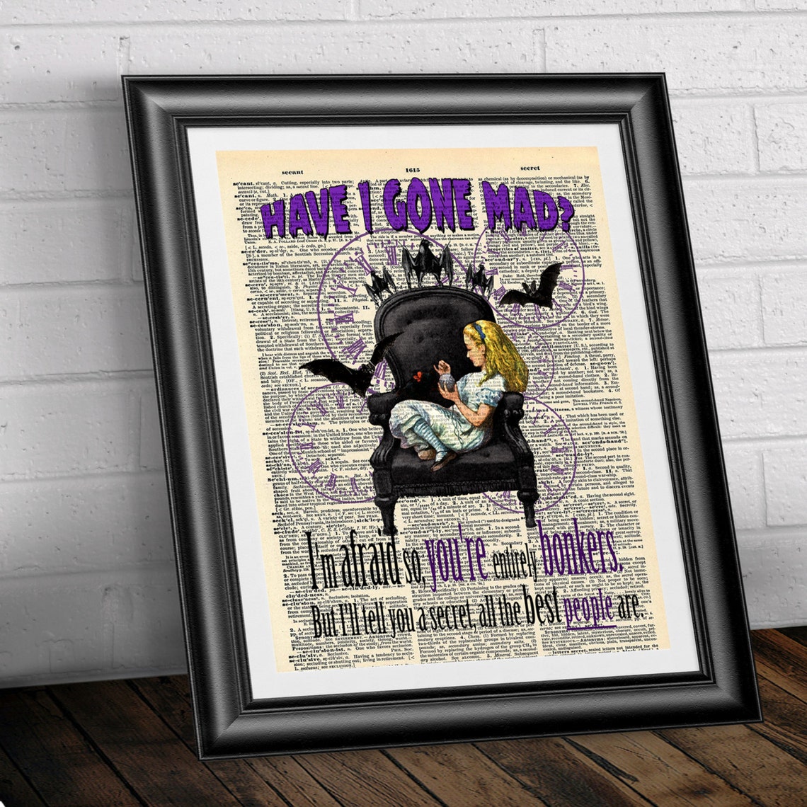 Dictionary Art Print on Antique Book Page. Vintage Artwork - Etsy