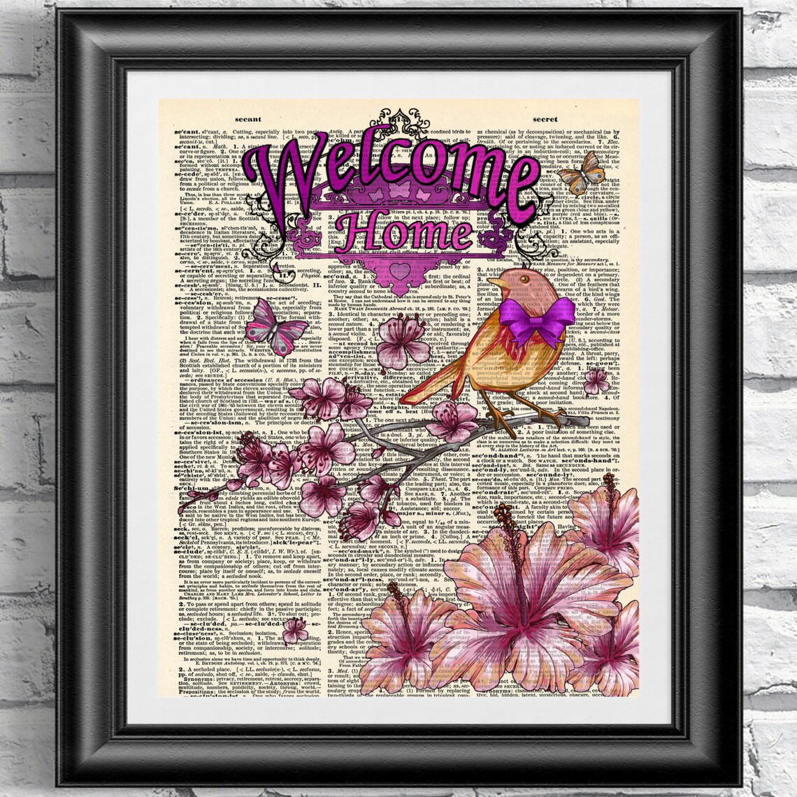 Art Print on Vintage Dictionary Book Page Published in 1889. - Etsy