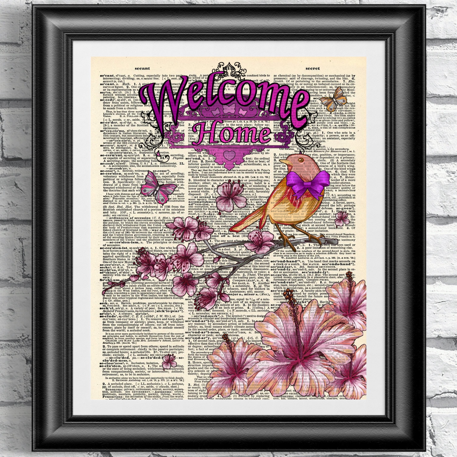 Art Print on Vintage Dictionary Book Page Published in 1889. - Etsy