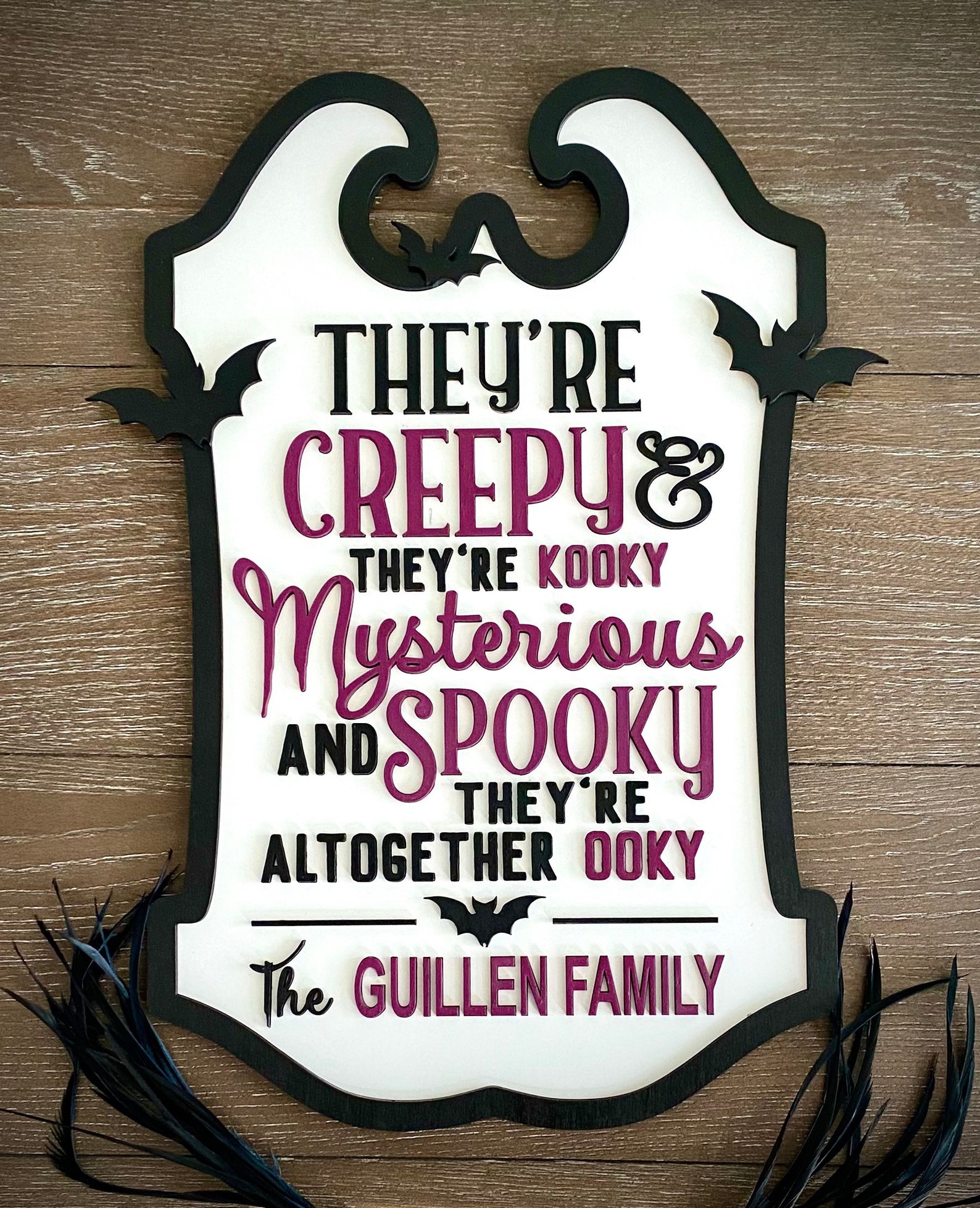Customized Addams Family Sign | Etsy