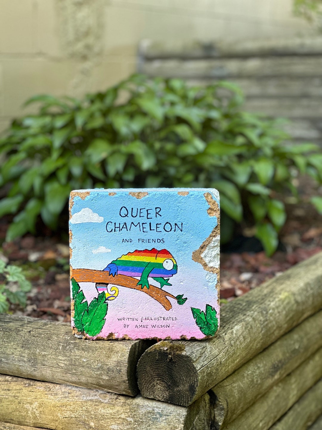 Queer Chameleon Children’s Book Garden Brick Book Patio - Etsy