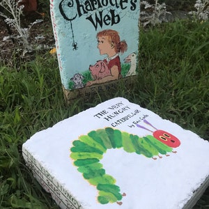 1 Garden Brick Book Cover Painted to Look Like Your Favorite Books for ...
