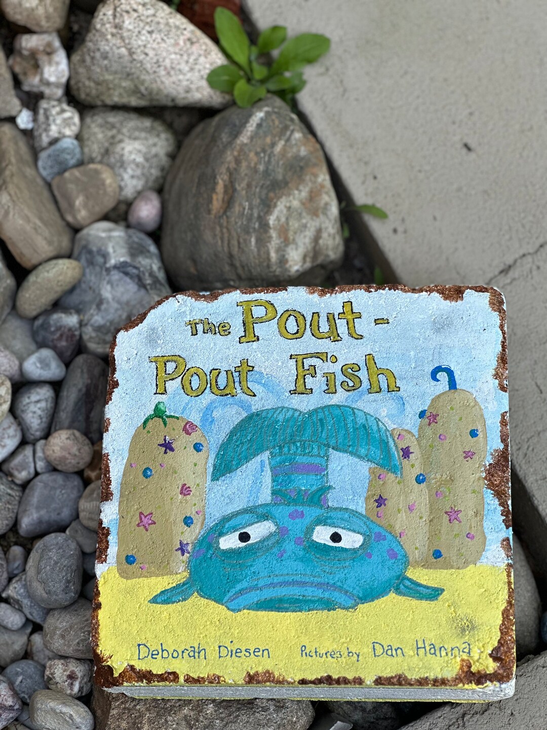 Pout Pout Fish Children’s Book Garden Brick Book Patio - Etsy