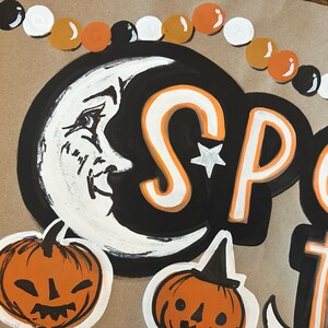 Ready to Ship- Spook-tacular, Halloween Party Banner, Painted Butcher ...