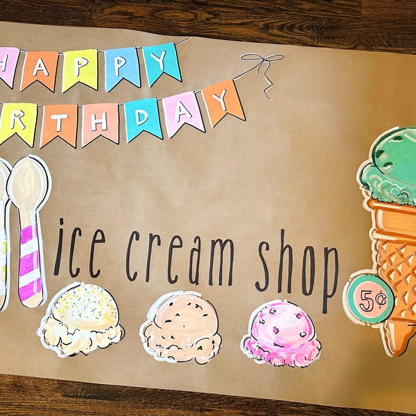 Happy Birthday Brown Paper Banner - Etsy