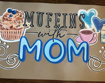 Ready to Ship - Happy Mother's Day Banner, Banner, Painted Butcher ...