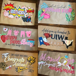 Ready to Ship- Spook-tacular, Halloween Party Banner, Painted Butcher ...