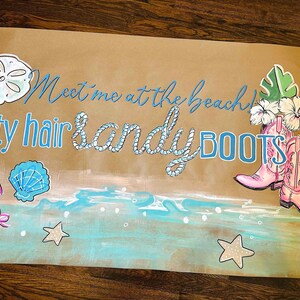 Ready to Ship- Customizable - Coastal Cowgirl Beach Theme, Banner ...