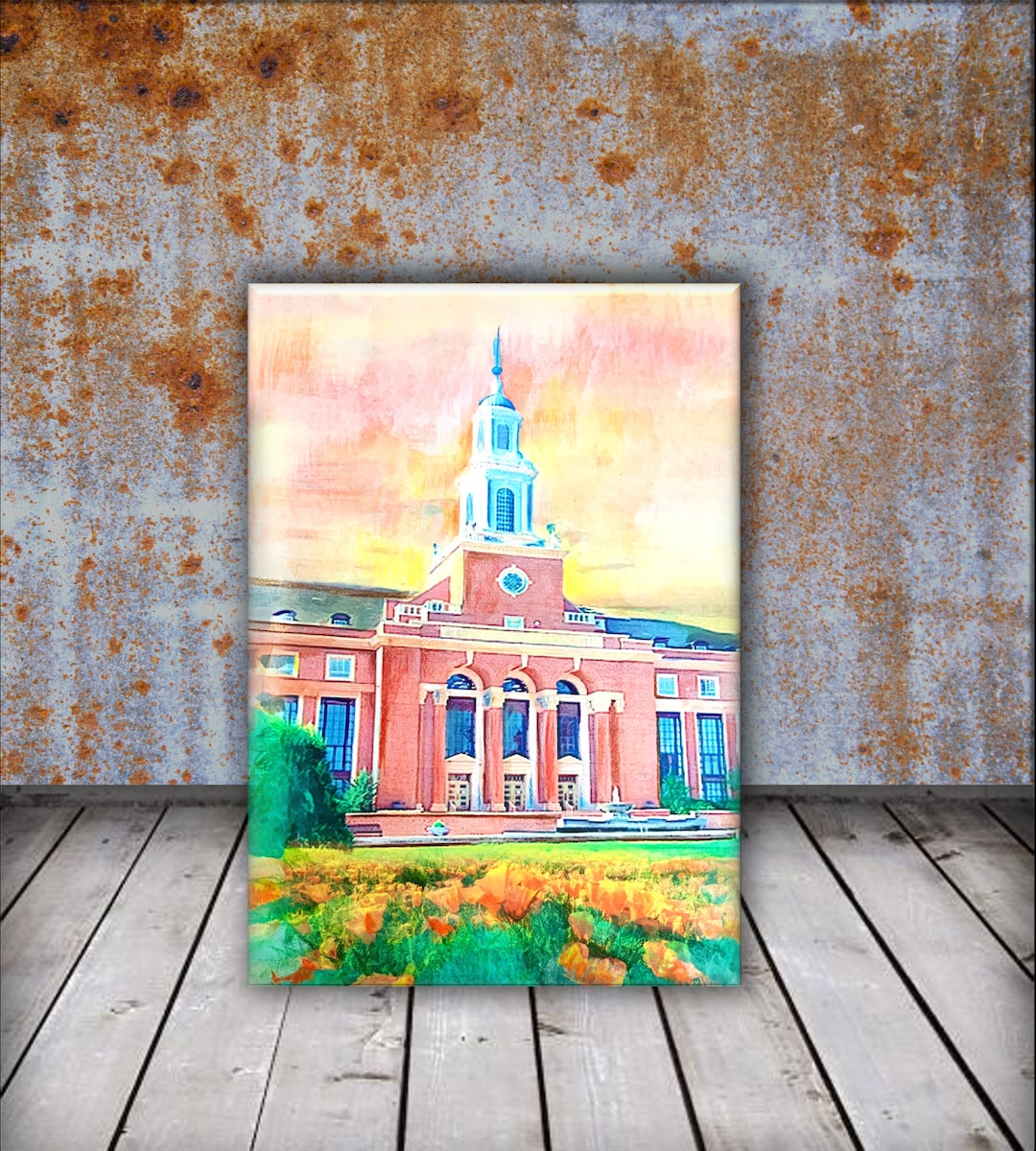 Oklahoma State University, Edmon Low Library-original Artwork, Glicee ...