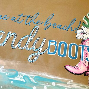 Ready to Ship- Customizable - Coastal Cowgirl Beach Theme, Banner ...