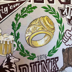 Aggie Ring Dunk Photo Backdrop Canvas Banner, Hand Painted - Etsy