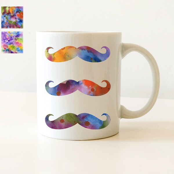 Mustache on Mug - Etsy
