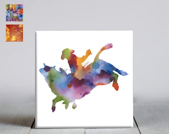 Ceramic Bull Tile - Etsy