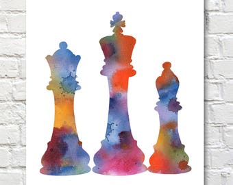 Chess Abstract Art | Etsy