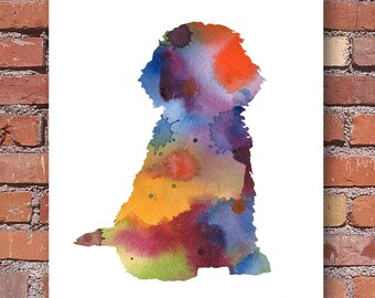 Cockapoo Art Print Abstract Watercolor Painting Wall Decor | Etsy