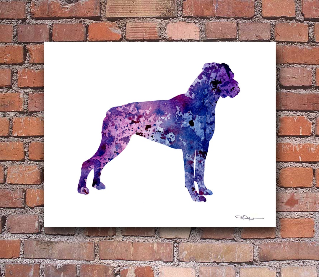 Boxer Art Print - Abstract Watercolor Painting - Wall Decor - Etsy