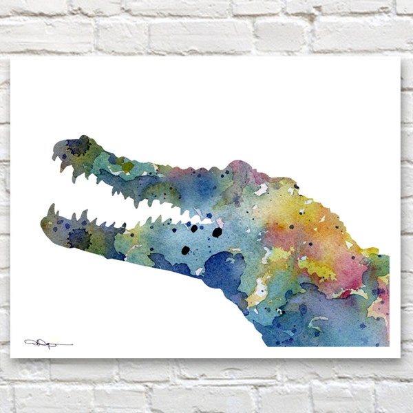 Crocodile Painting - Etsy