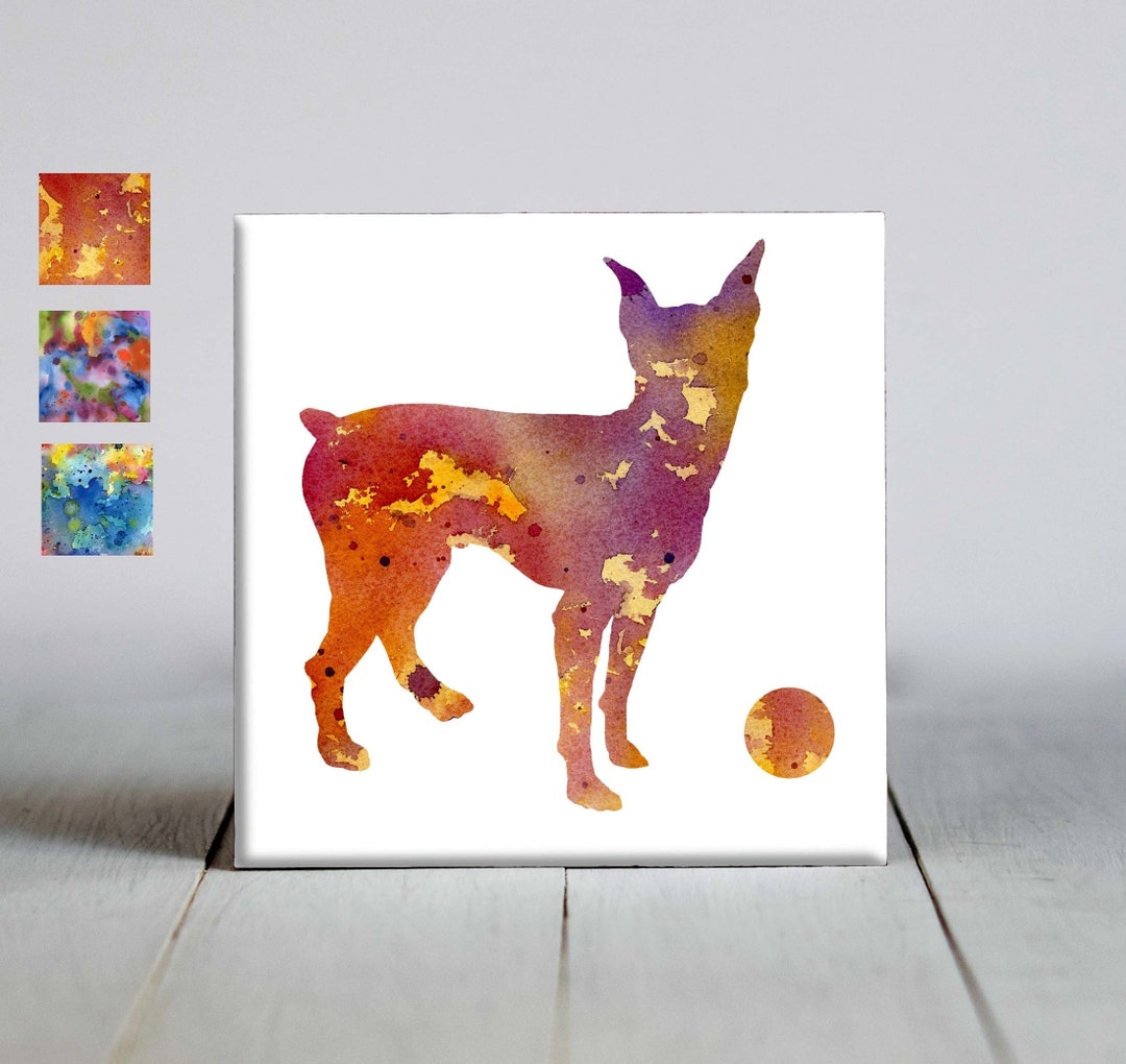 Miniature Pinscher Ceramic Tile Miniature Pinscher Decorative Tile Dog ...