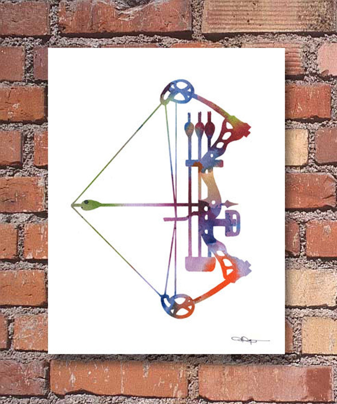Archery Art Print - Abstract Watercolor Painting - Wall Decor - Etsy