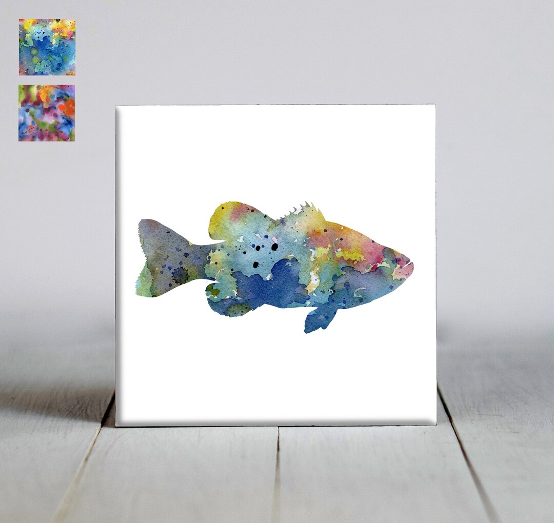 Bass Fish Ceramic Tile - Bass Fish Decorative Tile - Ceramic Tile ...