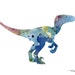 Velociraptor Art Print Abstract Raptor Dinosaur Watercolor - Etsy