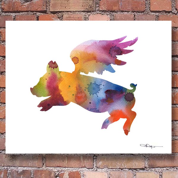Flying Pig Print - Etsy