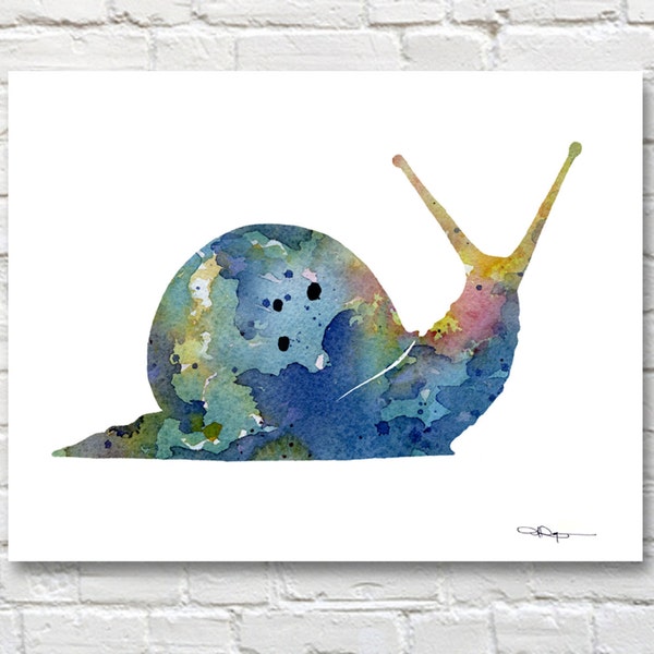 Snail Art Print - Etsy