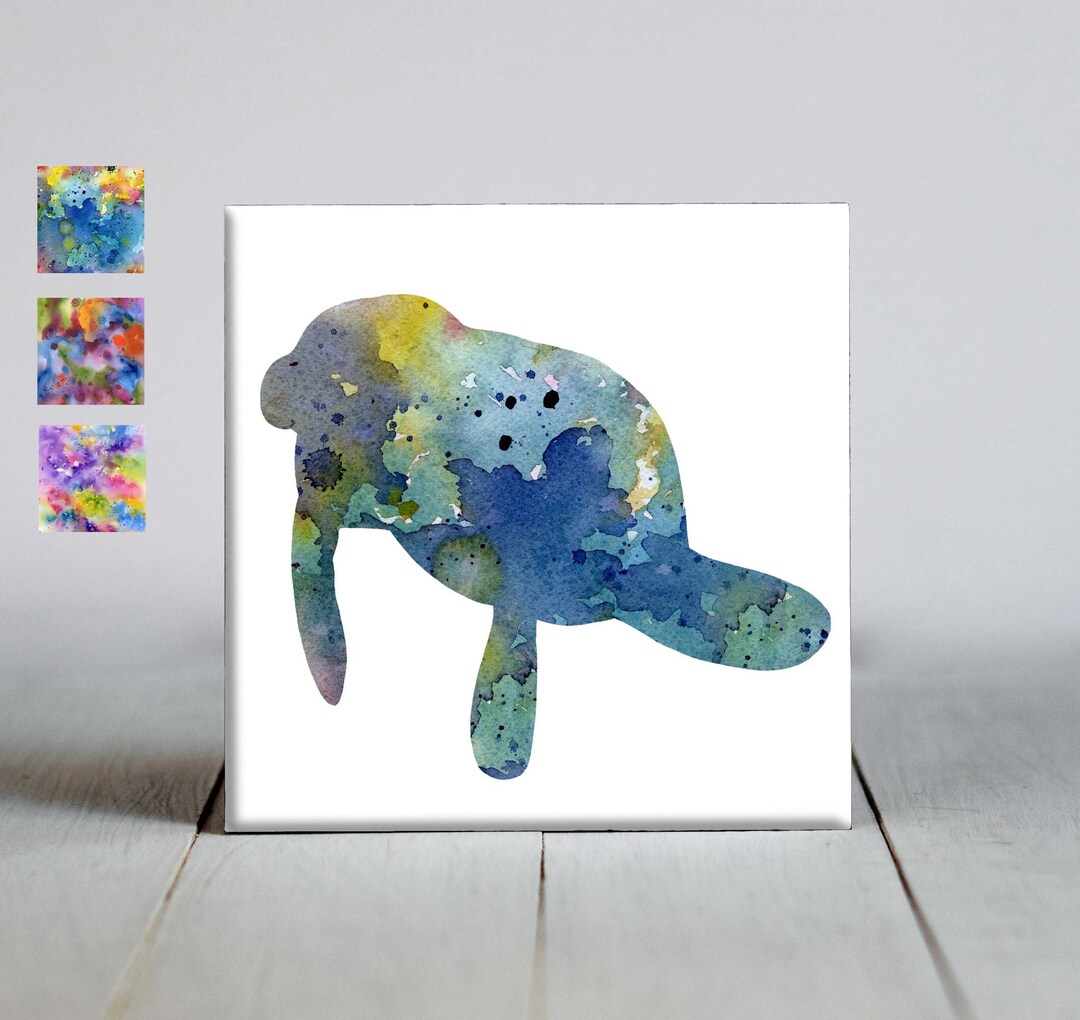 Manatee Ceramic Tile Manatee Decorative Tile Ceramic Tile manatee ...