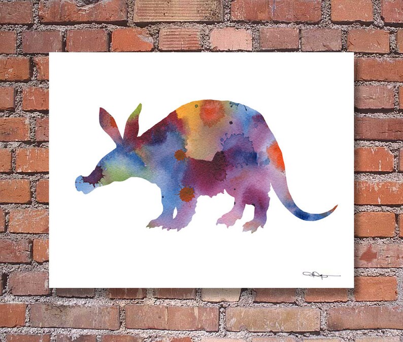 Aardvark Art Print Abstract Watercolor Painting Wall Decor - Etsy