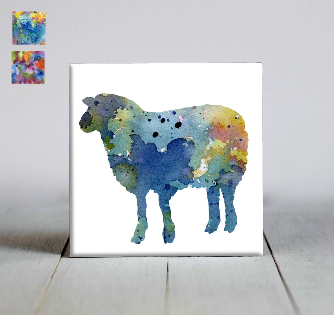 Sheep Ceramic Tile Sheep Decorative Tile Sheep Lover Gift - Etsy