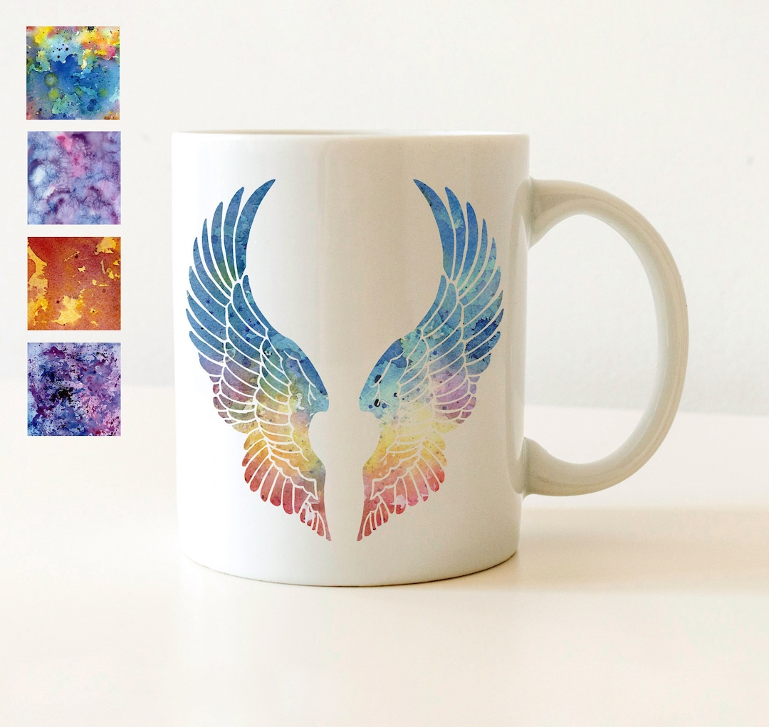 Wings Mug Wings Coffee Cup Wings Art Mug Angel Wings Coffee Mug Unique ...