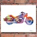 Harley Davidson Art Print Abstract Motorcycle Watercolor - Etsy