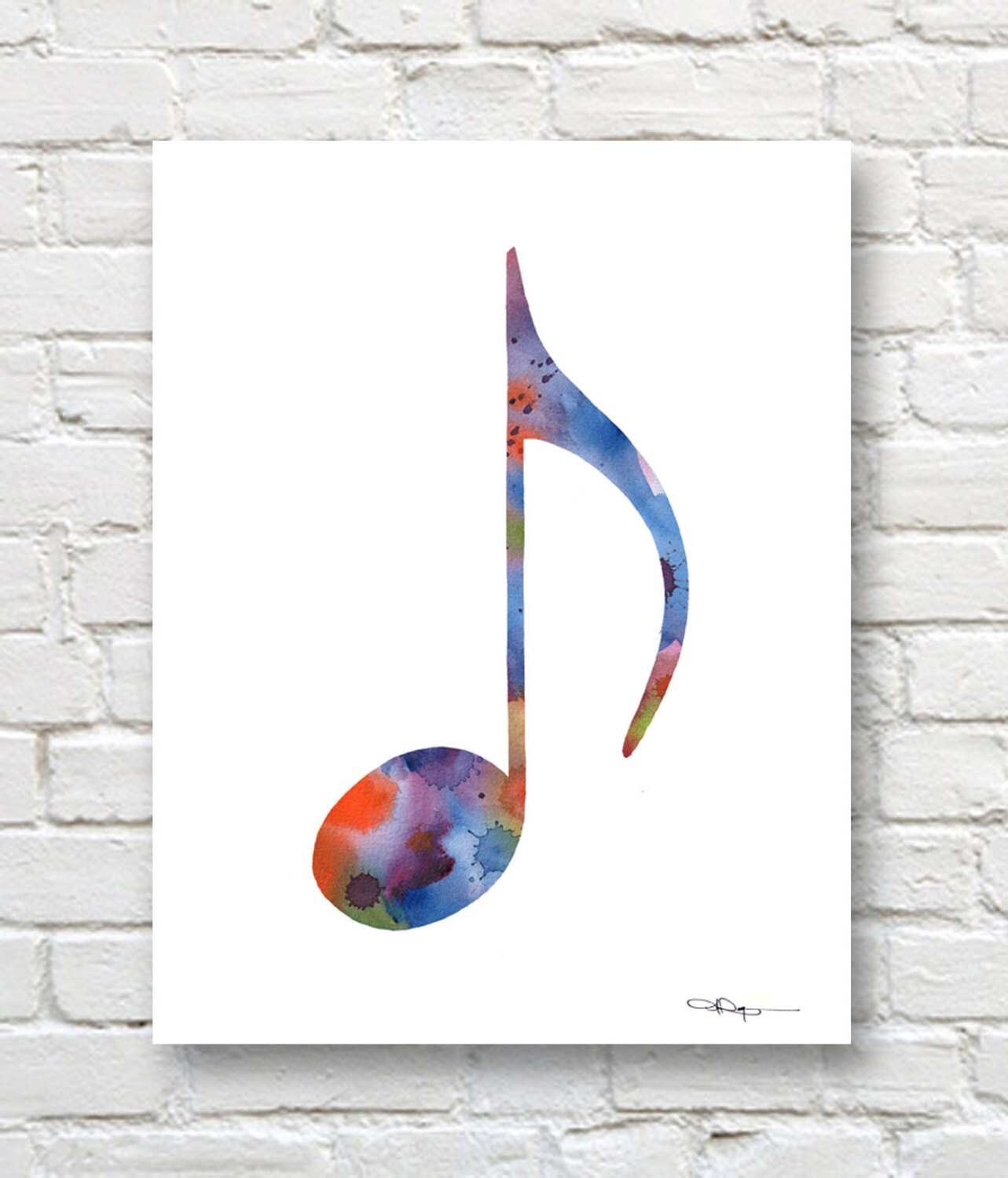 Musical Note Art Print Abstract Watercolor Painting Music - Etsy
