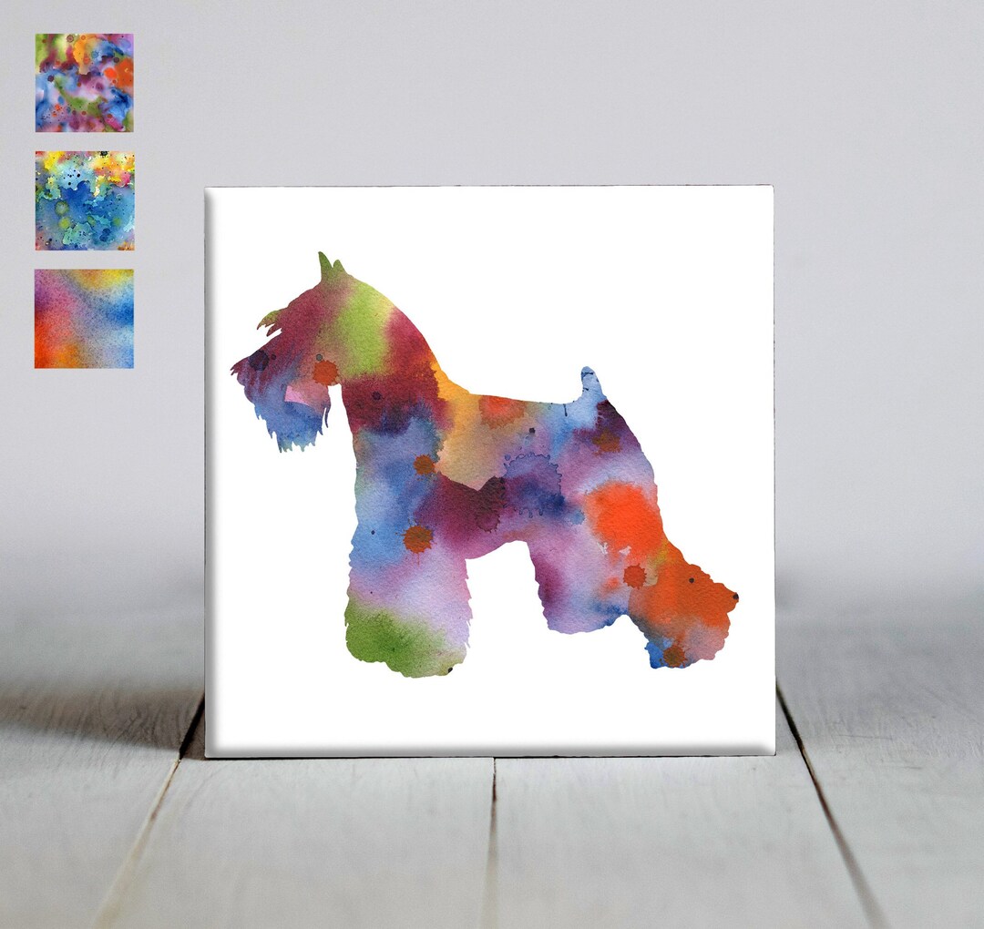 Miniature Schnauzer Ceramic Tile Miniature Schnauzer Decorative Tile ...