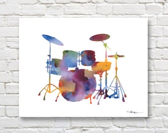 Drum Art Print | Etsy