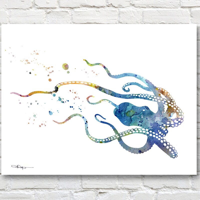 Octopus Watercolor - Etsy