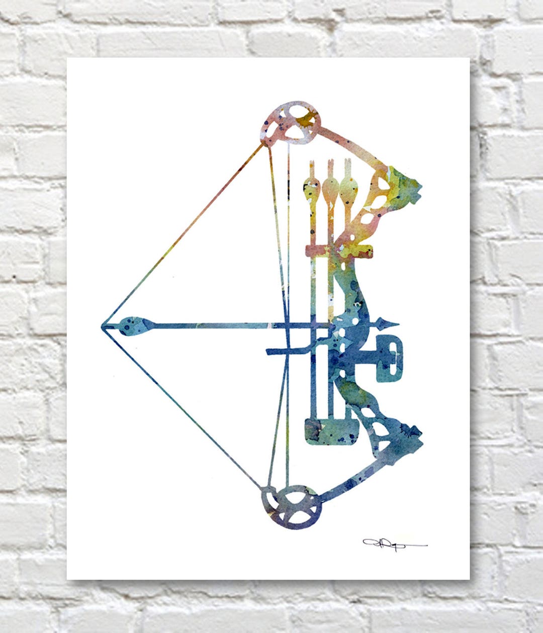 Archery - Art Print - Abstract Watercolor Painting - Wall Decor - Etsy
