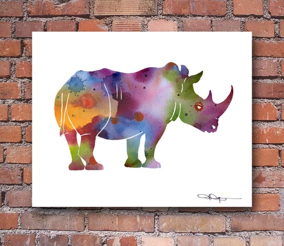 Abstract Rhino Painting