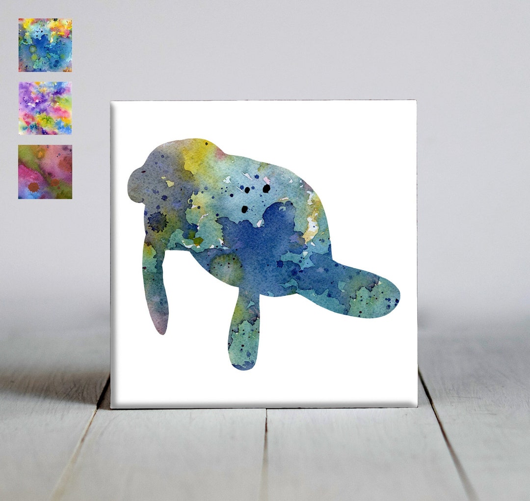 Manatee Ceramic Tile - Manatee Decorative Tile - Ceramic Tile - Manatee ...