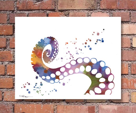 Abstract Octopus Art