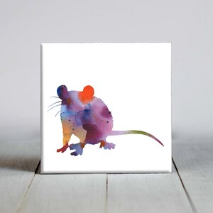 Rat Ceramic Tile Rat Decorative Tile Ceramic Tile Animal Lover Gift ...