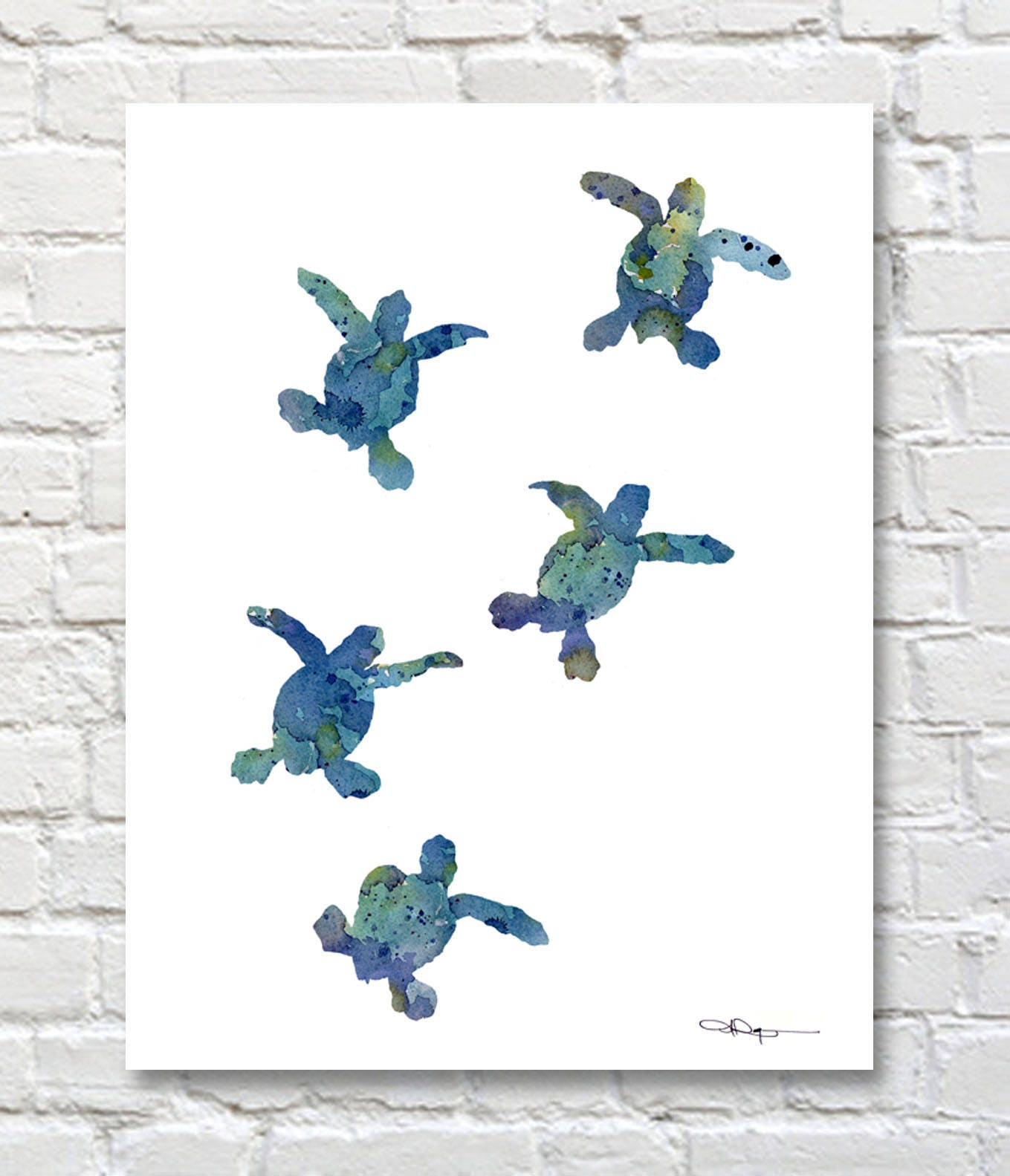 Sea Turtle Painting Abstract