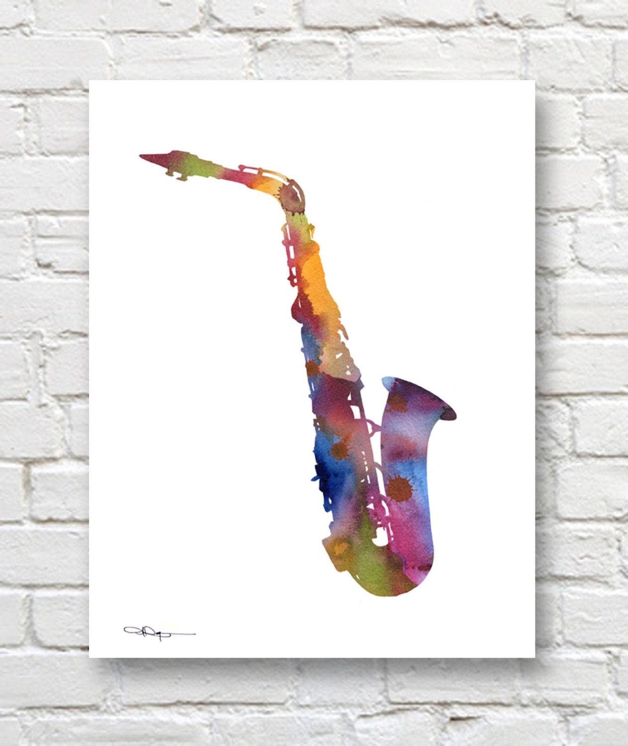 Abstract Saxophone Painting
