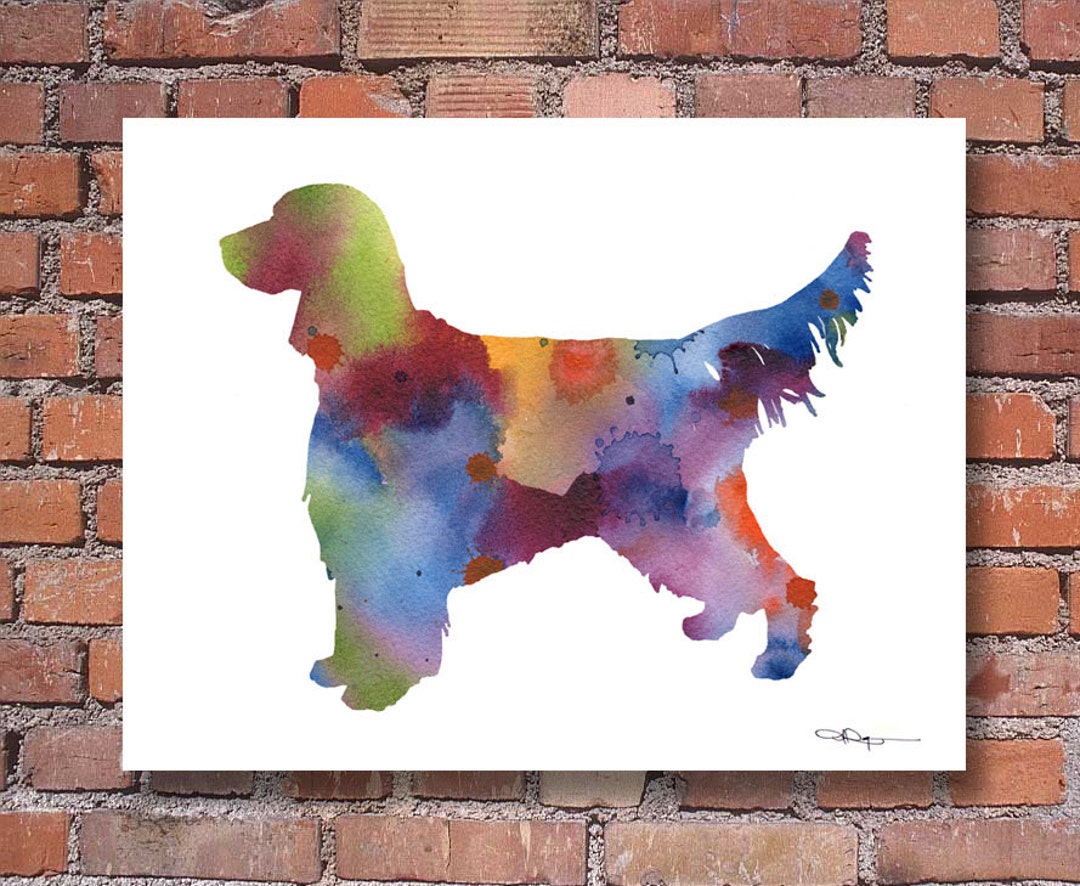 Gordon Setter Art Print - Abstract Watercolor Painting - Wall Decor - Etsy