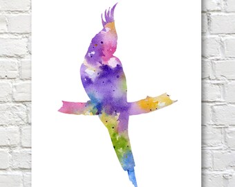 Cockatiel Art Stack Painting Print Wall Art Bird Stack - Etsy