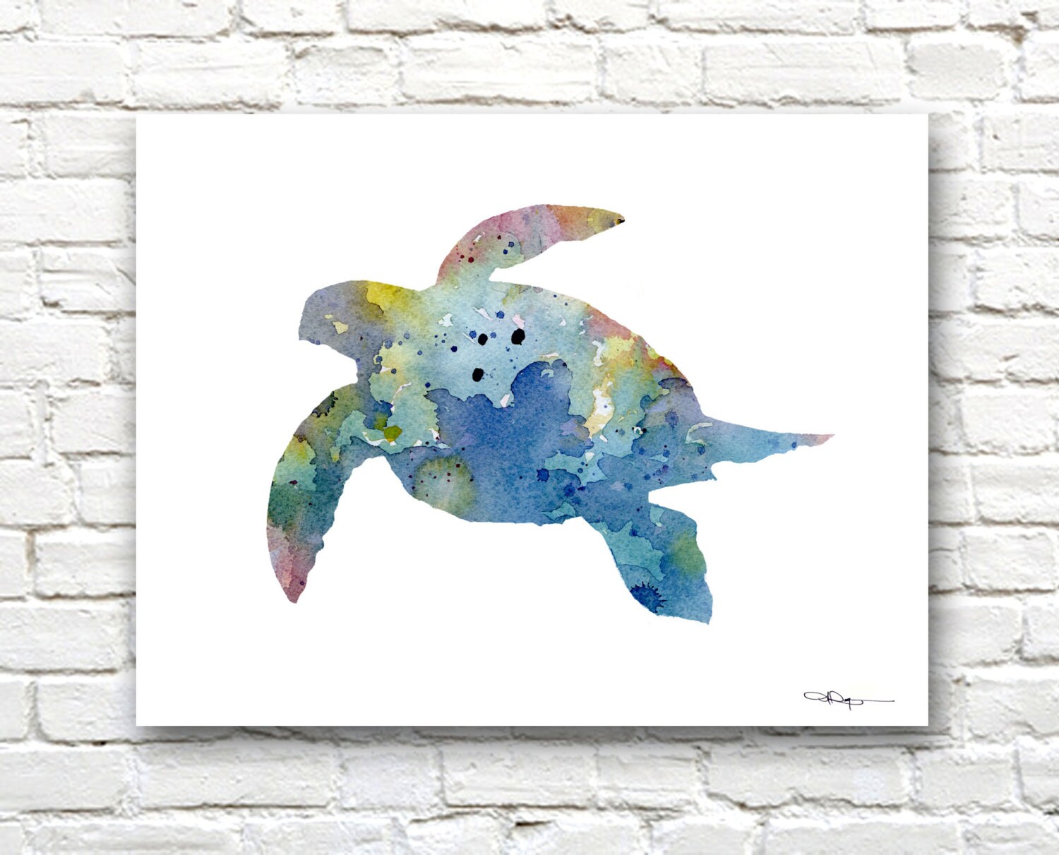 Sea Turtle Painting Abstract