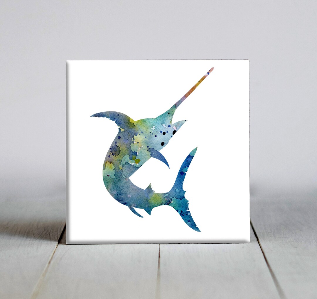 Swordfish Ceramic Tile - Swordfish Decorative Tile - Ceramic Tile ...