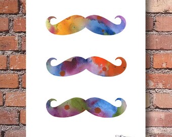 Mustache Wall Art | Etsy