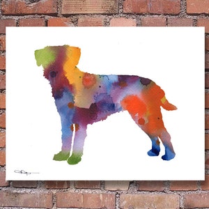 Border Terrier Art Print Abstract Watercolor Painting Wall Decor - Etsy